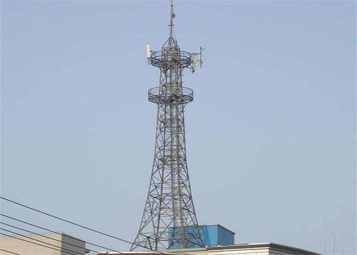 Q235B / Q345B Material Hot-Dip Galvanizing Mobile Telecom Tower For Communication supplier