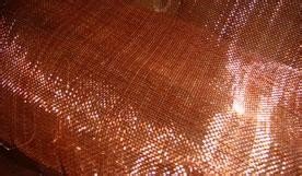 Red Plain / Twill Weave Copper Woven Mesh 20 Mesh For Cabinet Screen supplier