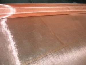 Red Plain / Twill Weave Copper Woven Mesh 20 Mesh For Cabinet Screen supplier