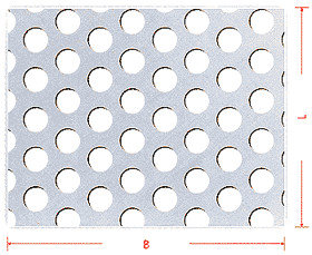 SS304 316 Iron / Stainless Steel Punched Sheet With 45 / 60 Degree Staggered supplier