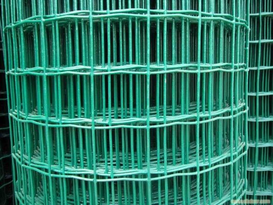 Garden Curvy Dutch Welded Wire Mesh , Green PVC Coated Holland Fence supplier
