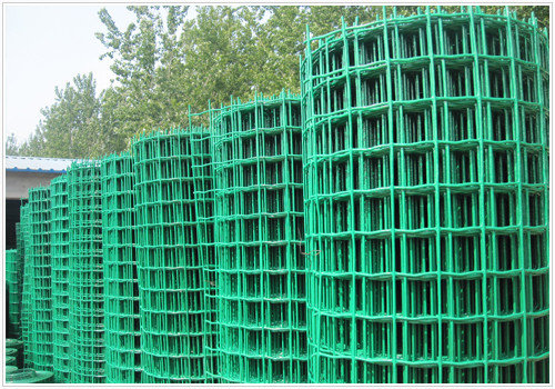 Garden Curvy Dutch Welded Wire Mesh , Green PVC Coated Holland Fence supplier