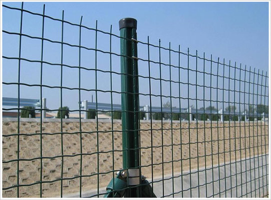 Garden Curvy Dutch Welded Wire Mesh , Green PVC Coated Holland Fence supplier