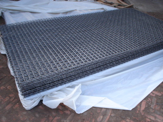Black  high carbon steel Crimped Wire Mesh for sieving crushed stone supplier