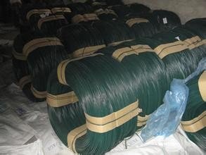 PVC Coated Galvanized Wire For Freeways / Tennis Courts , 0.8mm / 1mm Core Wire Dia supplier