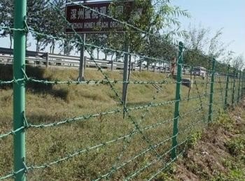 Green / Grey PVC Plated Barbed Wire PVC Coated Galvanized Iron Wire supplier