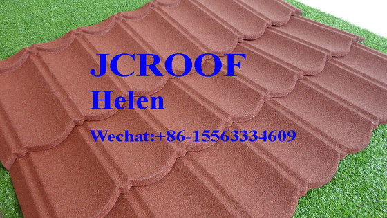 Galvalume Steel Sheet Installed size 1290*370 mm Wine Red  Bond Tile 2.6kg Per / Sheets