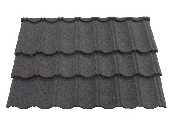 Recycled Green Back Stone Coated Metal Roof Tile In Red Black Coffee Brown