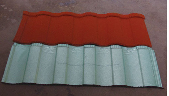 High temperature resistant waterproof Happiness stone coated steel roof tiles/China hot sale colorful roofing material