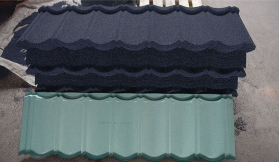 High temperature resistant waterproof Happiness stone coated steel roof tiles/China hot sale colorful roofing material