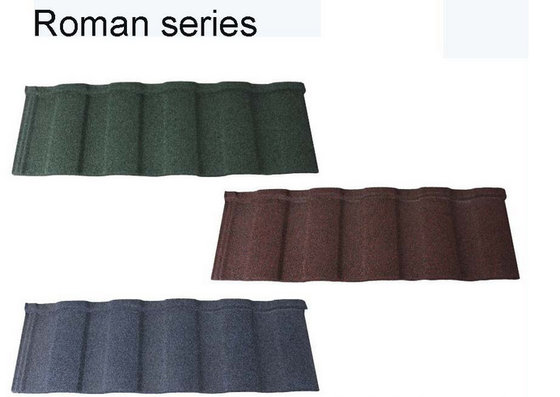 Stone coatd metal roof tiles terracotta roofing / colorful sand steel roofing tile / thermal insulation types of roofing