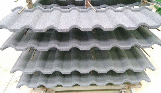 Wood Shingle Materials Stone Coated Metal Roof Tiles , Galvanized Stone Coated Tile