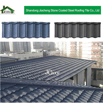 Stone Coated Metal Roof Tile Construction Building , Metal Tile Roofing Sheets