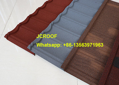 Wind Resistance Pure Corrugated Metal Roofing Sheets Wine Shingle With 30 Years Warranty