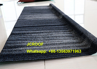 Against Snow Pure Corrugated Metal Roofing Sheets Black Shingle With 40 Years Warranty