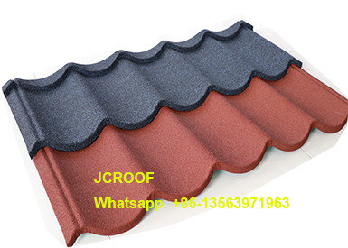 Wind Resistance Pure Corrugated Metal Roofing Sheets Wine Shingle With 30 Years Warranty