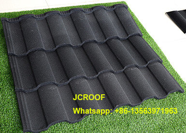 Waterproof  Stone Coated Steel Roof Tiles For Building Roof Construction