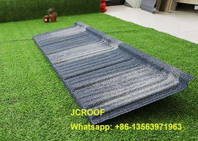 Brown Color Stone Coated Steel Roof Tiles For Roofing Of Villas / Townhouse