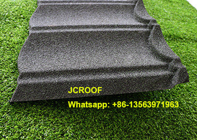 Wind Resistance Stone Coated Steel Shingles 0.4mm Thickness With 50 Year Warranty