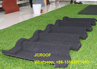 Waterproof  Stone Coated Steel Roof Tiles For Building Roof Construction