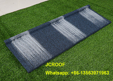 Brown Color Stone Coated Steel Roof Tiles For Roofing Of Villas / Townhouse