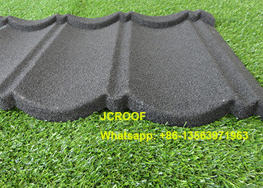 Wind Resistance Stone Coated Steel Shingles 0.4mm Thickness With 50 Year Warranty