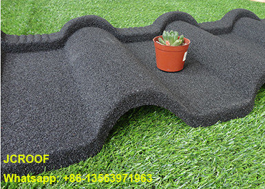 Colorful Stone Coated Steel Roof  Tiles Anti-Earthquake 0.42 mm Thickness