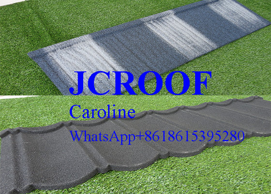 Water proof Stone Coated Steel Shingles , Corrugated Galvanised Steel Roofing Sheets
