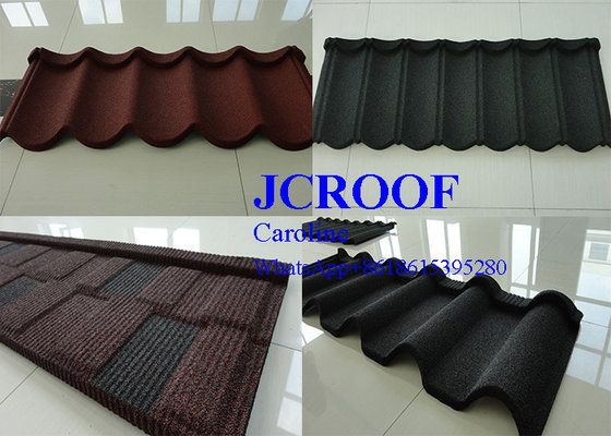Durable  cooffe stone Corrugated Metal Roofing Sheets newzealand stone tile