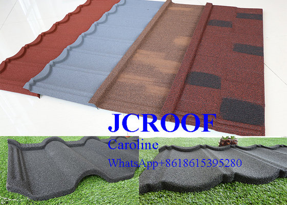 Precision Coffe Black Stone Corrugated Roofing Metal Sheets Matching Valley And Ridge