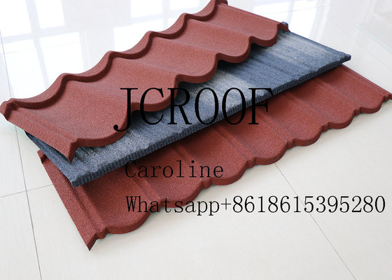 Galvalume Steel Roofing Sheet Environment friendly 1400mm Size Colorful Stone Chips
