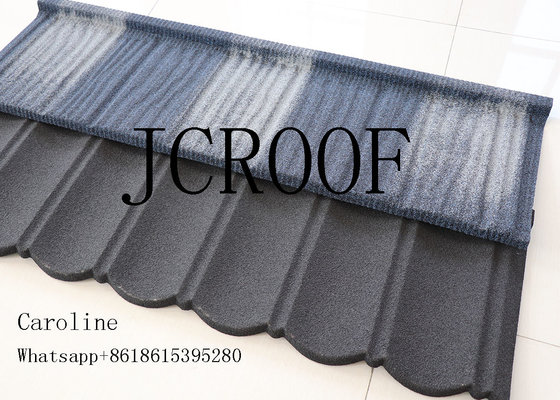 Wood Type Stone Coated Roofing Tiles Fire Resistance Shake Style 0.45mm Thickness