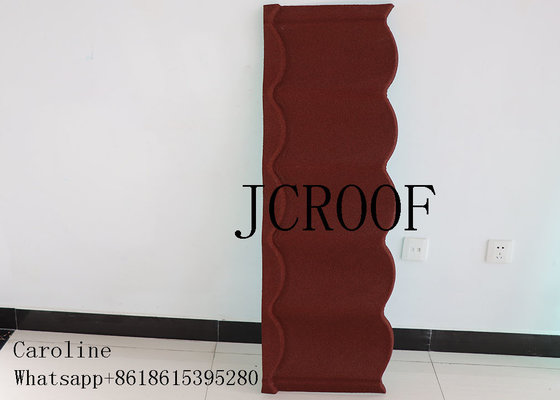 Wood Type Stone Coated Roofing Tiles Fire Resistance Shake Style 0.45mm Thickness