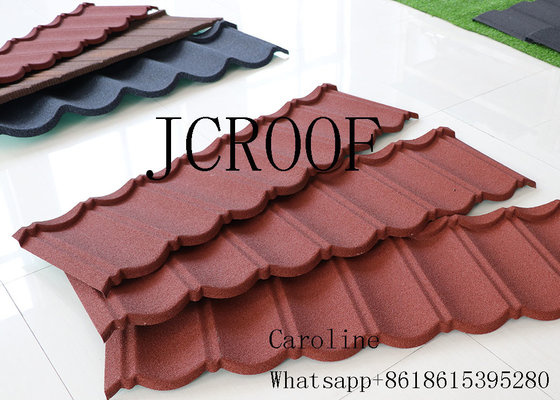 House Building Stone Coated Roofing Tiles Corrossion Resistance 1170x420mm