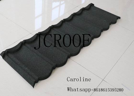 Heat Resistance Stone Coated Roofing Tiles 0.5mm Thickness 50 Years Guarantee