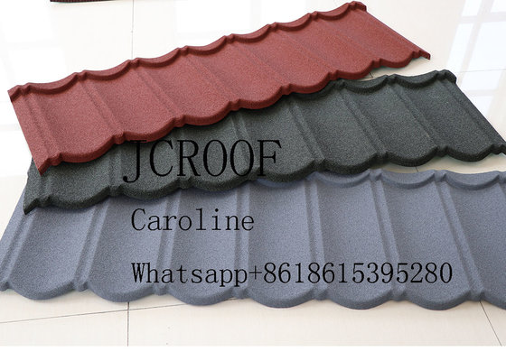 Anti Earthquake Stone Coated Roofing Tiles 0.45mm thickness For Terrace House