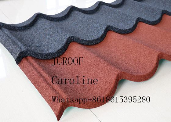 House Building Stone Coated Roofing Tiles Corrossion Resistance 1170x420mm