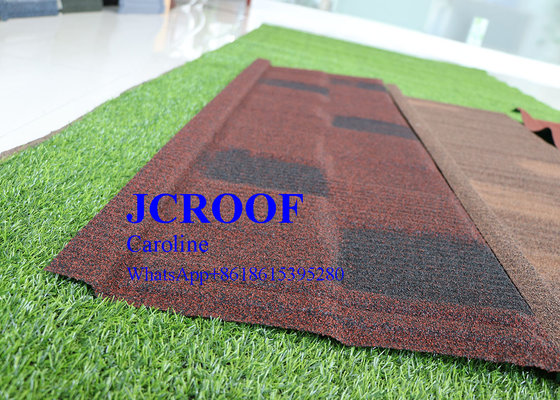 Economically Stone Coated Steel Roof  Tile 0.4mm thickness , Stone Coated Steel Shingles