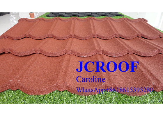 18 Color Wood Grain Stone Coated Roofing Sheet Plain Roof Tiles Type