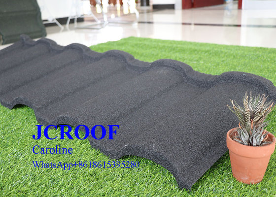 Colorful Roman roof panel Stone Coated Metal Shingles 1340mm*420mm 50 Years Usage Age