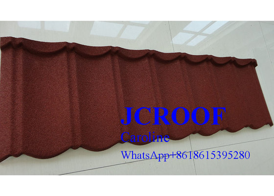 Economically Stone Coated Steel Roof  Tile 0.4mm thickness , Stone Coated Steel Shingles