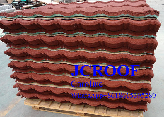 Economically Stone Coated Steel Roof  Tile 0.4mm thickness , Stone Coated Steel Shingles