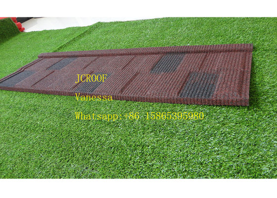 Metal Tile Roof Shingles Size 1340*420mm 0.4mm Thickness Terracotta Classical Tile