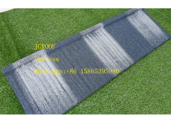 1340*420mm Stone Coated Metal Roof Tile / Milano Tile 2.7kg per sheets Coffe Browwm Color