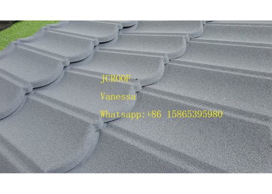 Khaki Color Stone Coated Metal Roof Tile Modern Classical , Roof Metal Sheet