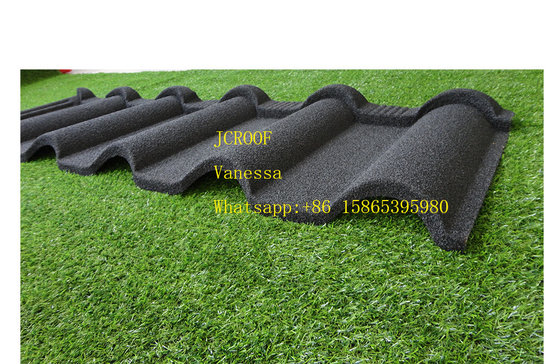 Khaki Color Stone Coated Metal Roof Tile Modern Classical , Roof Metal Sheet