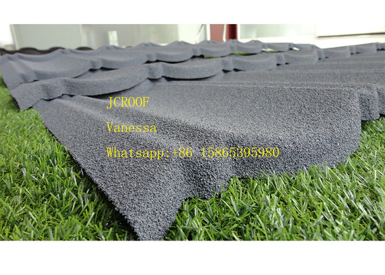 Khaki Color Stone Coated Metal Roof Tile Modern Classical , Roof Metal Sheet