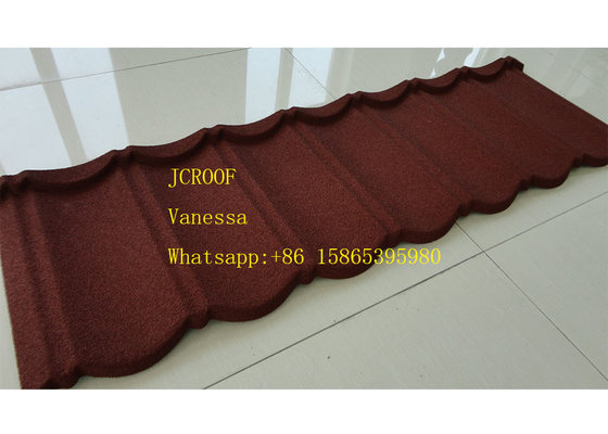 Wave Metal Roof Shingles Installed size 1290*370mm Forest Green Color