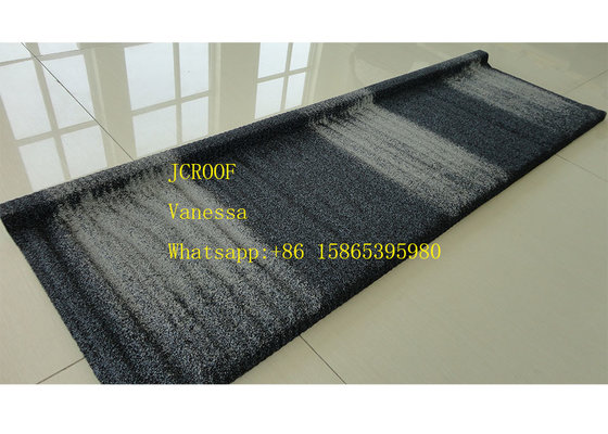 Stone Coated Metal Roof Tile size 1300*420mm Thickness 0.45mm Roman Tile JC109 Green Black