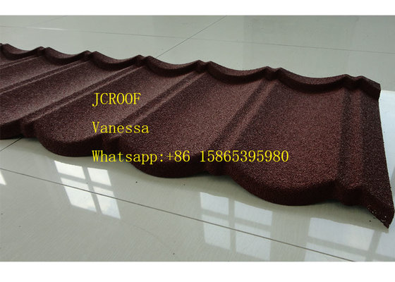 Makuti Grained Stone Coated Metal Roof Tile 5 Wave Bond Tile size 1170*420mm